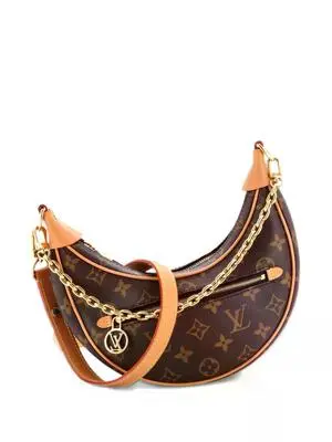 LOUIS VUITTON Loop Handbag Monogram Canvas Hobo Bag - Brown