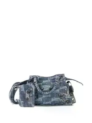 Balenciaga Neo Cagole City Bag Bb Denim Xs Shoulder Bag