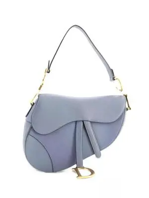 Dior Saddle Handbag Leather Medium Shoulder Bag - Blue