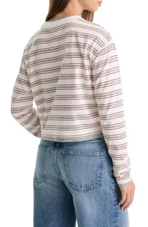 Good American Long Sleeve Layered Striped T-shirt