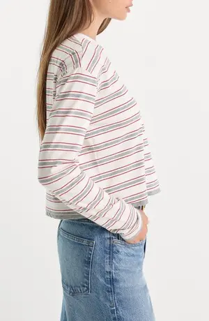 Good American Long Sleeve Layered Striped T-shirt