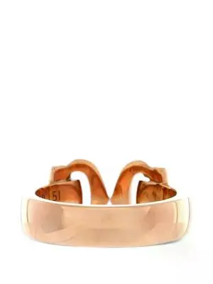 Cartier Vintage C De 18k Rose Gold With Diamonds Ring - Pink