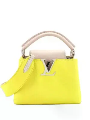 LOUIS VUITTON Capucines Bag Leather Mini Satchel - Yellow