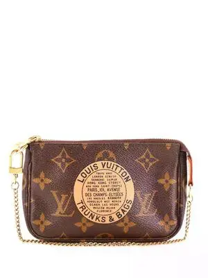 LOUIS VUITTON Pochette Accessoires Limited Edition Monogram Canvas Mini Clutch Bag - Brown