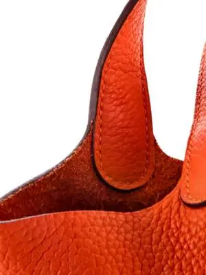 Hermès Picotin Lock Bag Clemence Pm Bucket Bag - Orange