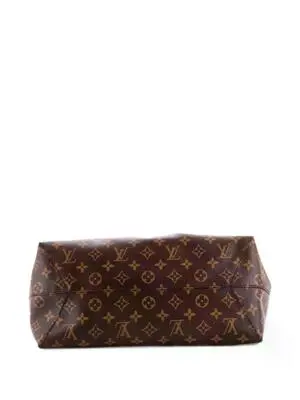 LOUIS VUITTON Flower Monogram Canvas With Leather Hobo Bag