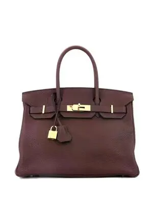 Hermès Birkin Handbag Havane Clemence With Gold Hardware 30 Tote Bag Brown