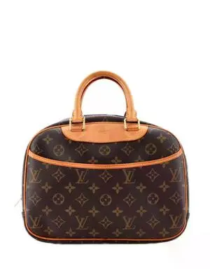 LOUIS VUITTON Trouville Handbag Monogram Canvas Satchel - Brown
