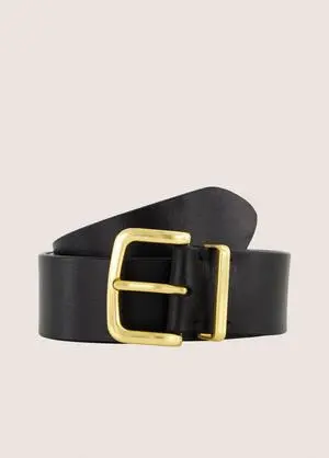 Vince Kaia 38mm Leather Metal-loop Belt - Black