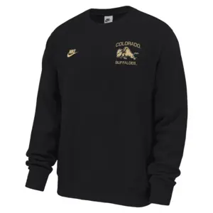 Nike Colorado Buffaloes Club Football Fleece Crew-neck Sweatshirt - Black