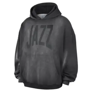 Nike Utah Jazz Standard Issue Therma-fit Fleece Basketball Pullover Hoodie - Grey
