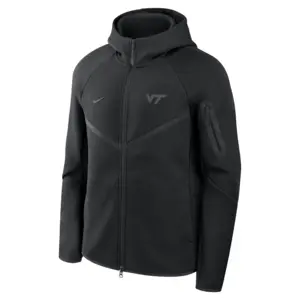 Nike Virginia Tech Hokies Tech Basketball Fleece Full-zip Hoodie - Black
