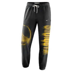 Nike Golden State Warriors Standard Issue Therma-fit Fleece Basketball Pants - Black