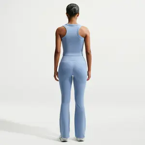 Nike One High-waisted Flared Leggings - Blue