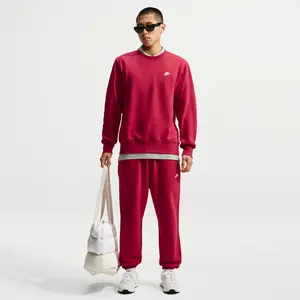 Nike Club Cuffed Brushed Fleece Pants - Red