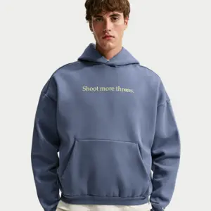 Nike Caitlin Clark Standard Issue Therma-fit Brushed Basketball Pullover Hoodie - Blue