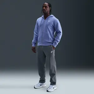 Nike Club Open-hem Fleece Pants - Grey