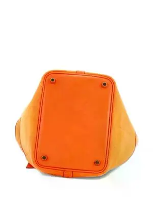 Hermès Cargo Picotin Lock Bag Canvas And Swift Pm Bucket Bag