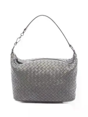 Bottega Veneta 2000s Intrecciato Shoulder Bag - Grey
