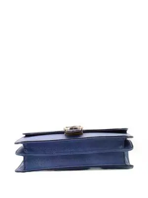 Gucci Interlocking Leather Medium Shoulder Bag - Blue
