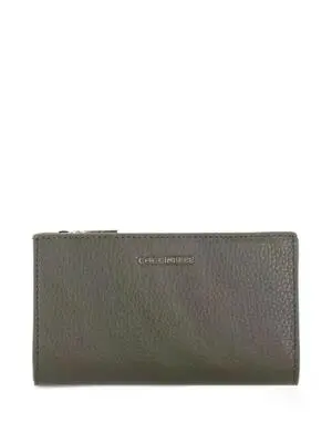 COCCINELLE Metallic Grained Leather Wallet - Green