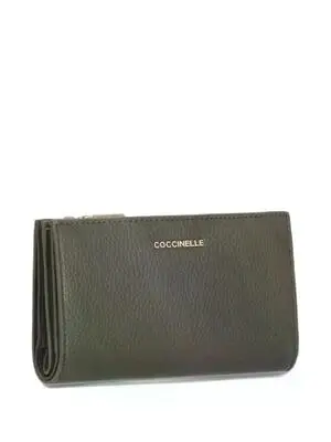 COCCINELLE Metallic Grained Leather Wallet
