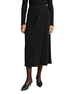 Vince Metallic Draped Skirt