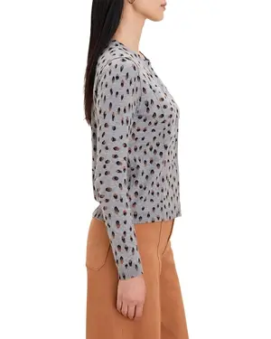 NIC+ZOE On The Dot Fitted Crewneck Cardigan
