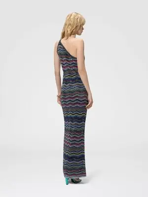 Missoni One-shoulder Long Dress With Sequins