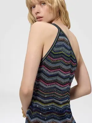 Missoni One-shoulder Long Dress With Sequins