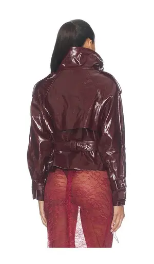 NONCHALANT LABEL Cassidy Jacket In Burgundy