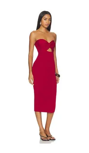 SNDYS. X Maia Dress In Red - Deep Red