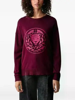 Lola Casademunt Logo-embossed Sweater - Red