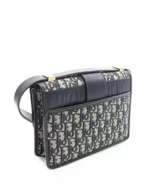 Dior 2010s 30 Montaigne Oblique Shoulder Bag - Blue
