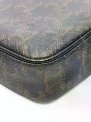Celine 2010s Triomphe Logo Messenger Bag