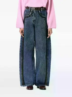 DHRUV KAPOOR Bead-embellished Barrel-leg Jeans