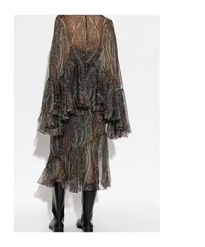 Etro Ruffled Paisley Dress