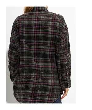 R13 Plaid-pattern Button-down Shirt