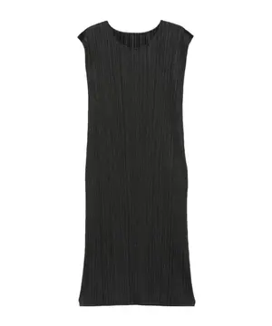 Issey Miyake Pleated Dress - Black