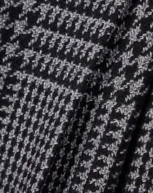 Emporio Armani High-waisted Pleated Trousers With A Houndstooth Pattern