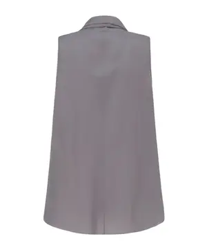 Giorgio Armani Silk Sleeveless Wrap Blouse