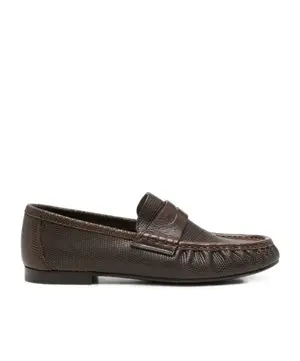 Brunello Cucinelli Reptile-effect Leather Loafers
