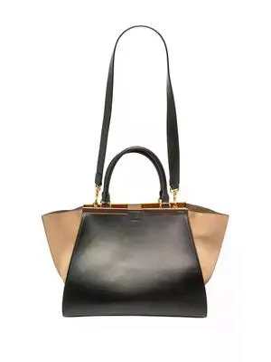 Fendi 2010-2026 Medium Bicolor Calfskin And Suede 3jours Satchel