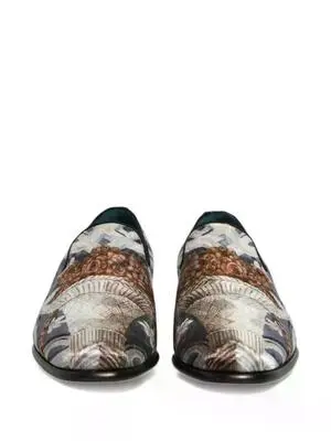 Dolce & Gabbana Floral-tapestry Embroidered Loafers