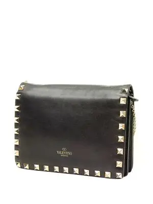 Valentino Garavani 2000-2017 Leather Rockstud Wallet On Chain Crossbody Bag