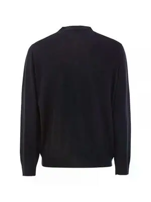 Alpha Studio V-neck Merino Wool Cardigan - Blue