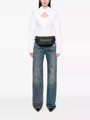 Gucci 2016-2026 Grained Calfskin Web Logo Belt Bag