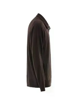 Alpha Studio Merino Wool Zip-up Cardigan