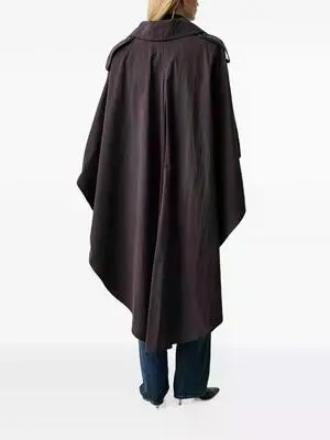 Elisabetta Franchi Double-breasted Cape-detail Trench Coat