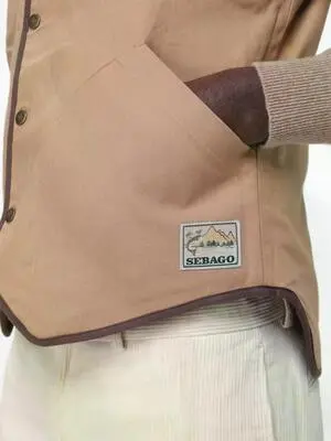 SEBAGO Reversible V-neck Gilet - Brown